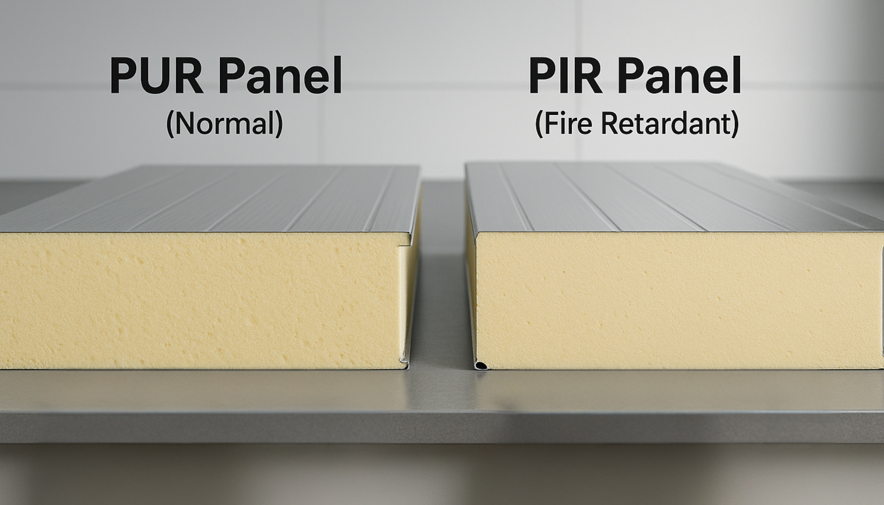 Normal PUF Panels (PUR Panels) vs Fire Retardant Panels (PIR Panel)